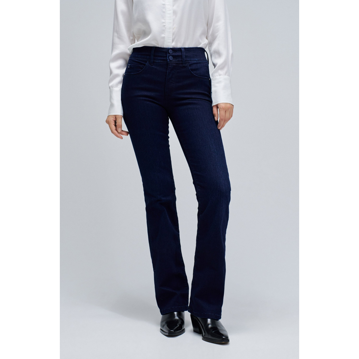 Dark Blue Secret Push In Bootcut Jeans - SALSA JEANS