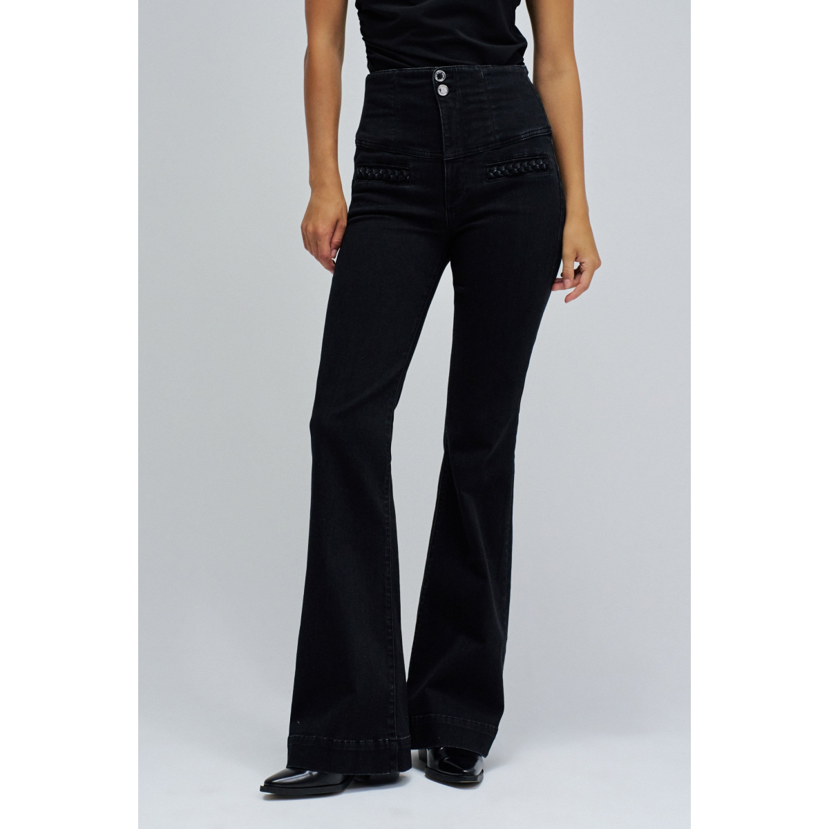 Jeans Diva Push In Flare Azul Médio - SALSA JEANS