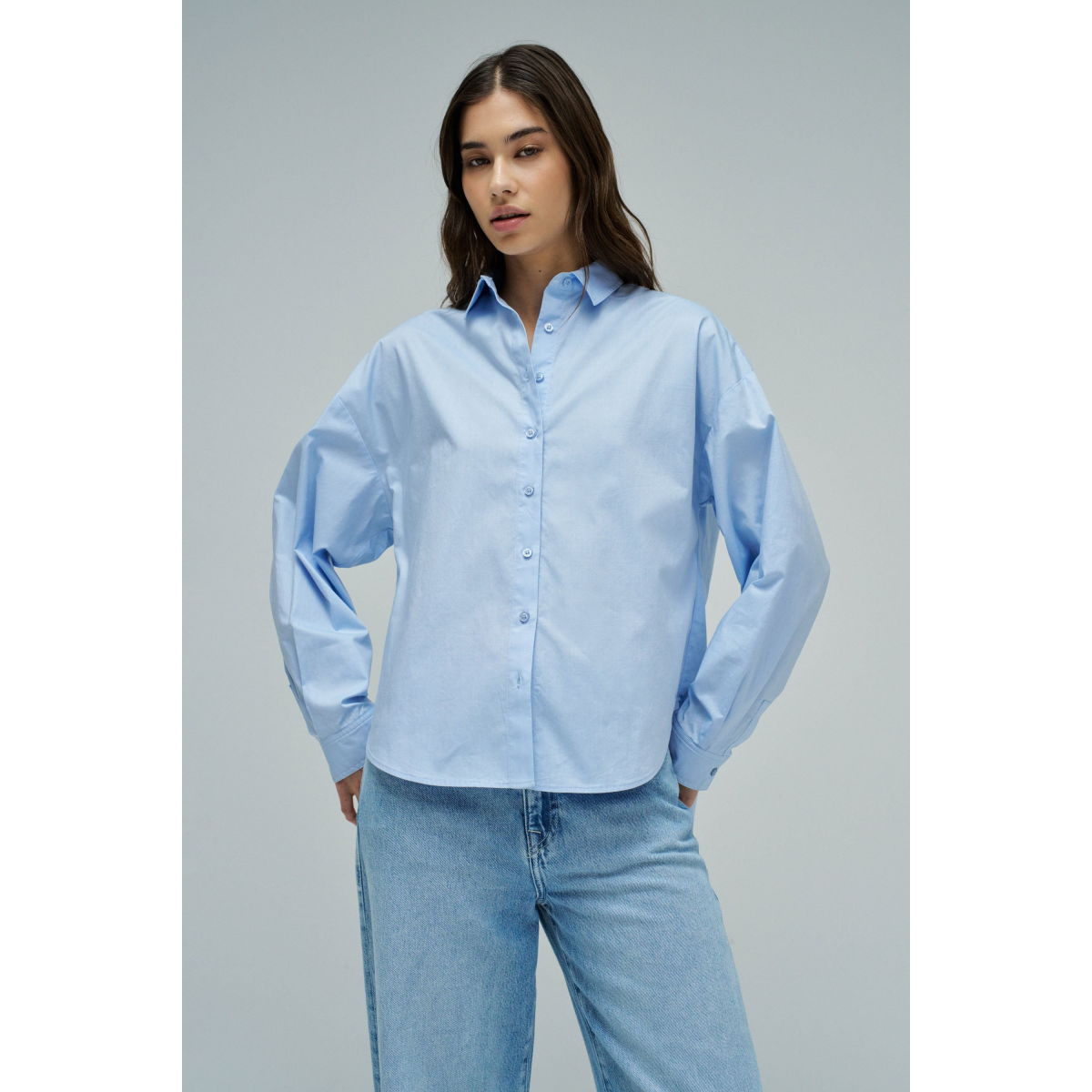 Basic loose fit shirt in blue - SALSA JEANS
